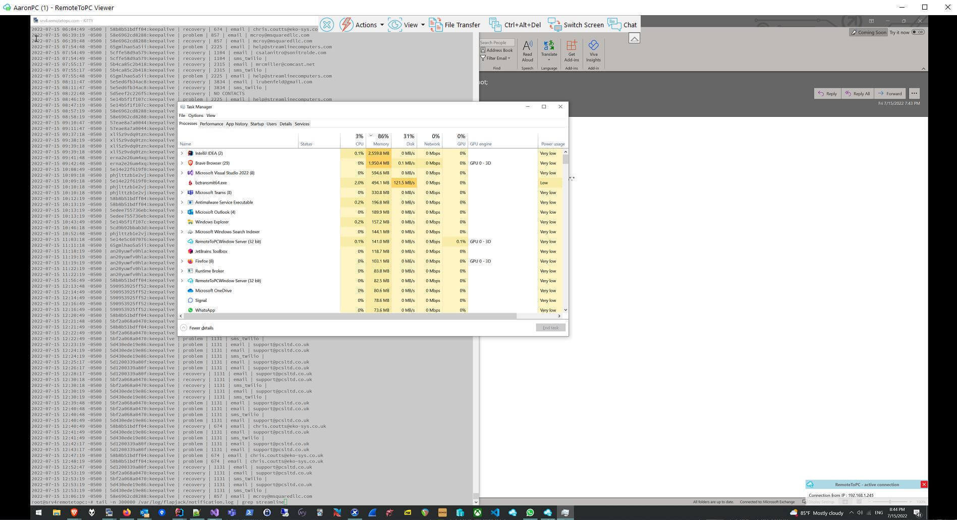 Simple remote support tool